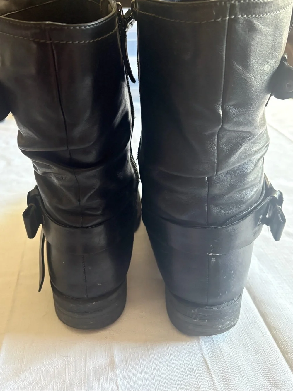 Earth | Shoes | Earth Black Leather Combat Moto Boots | Poshmark